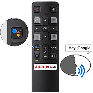 BESIA Universal RC802V Voice Remote for TCL Android TV 40S330 32S330 65Q637 55Q637 55S430 40S334 32S334 70S430 32A325 32A323 43S430 65Q637 55Q637 43S434 50S434 55S434 65S434 75S434 32P30S 50S435