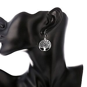 Tree of Life Earrings,Fashion Jewelry Sterling Silver Plated Tree Pendants Drop Dangle Earrings Dangles