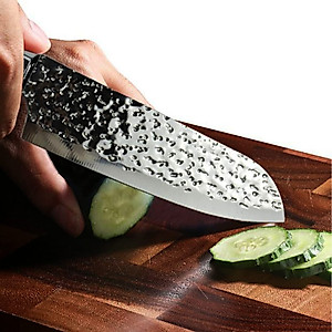 Kitchen Knives Set, High Carbon Stainless Steel Knife Set 7PCS, Super Sharp Cutlery Knife Set with Clear Acrylic Stand, Knife Block Set (Pink)