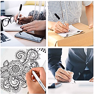 Permanent Marker,Shuttle Art 30 Pack Ultra Fine Point Black Permanent Marker set, Works on Plastic,Wood,Stone,Metal and Glass for Doodling, Marking