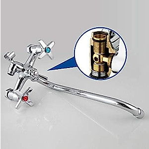 Kitchen Taps Classic Shower Bath Faucet Long Nose Bathtub Mixer Hot And Cold Water Dual Handle Dual Control