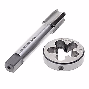 AUTOKAY New HSS 5/8"-24 UNEF Right Hand Thread Tap and Die Set (5/8x24) RH
