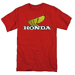 Honda Yellow Wing Logo T-Shirt & Stickers (X-Large)