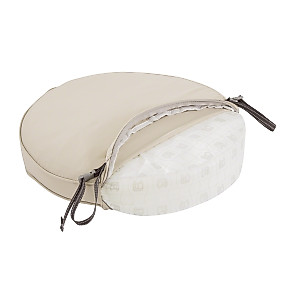 Classic Accessories Montlake Water-Resistant 18 Dia x 2 Inch Patio Dining Seat Cushion, Antique Beige, Patio Furniture Cushions