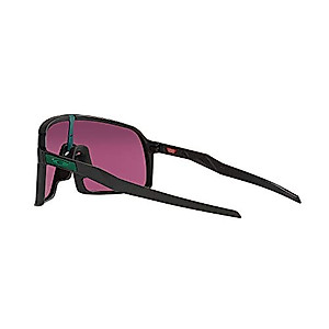 Oakley Men's OO9406 Sutro Rectangular Sunglasses, Matte Black/Prizm Road Jade, 37 mm