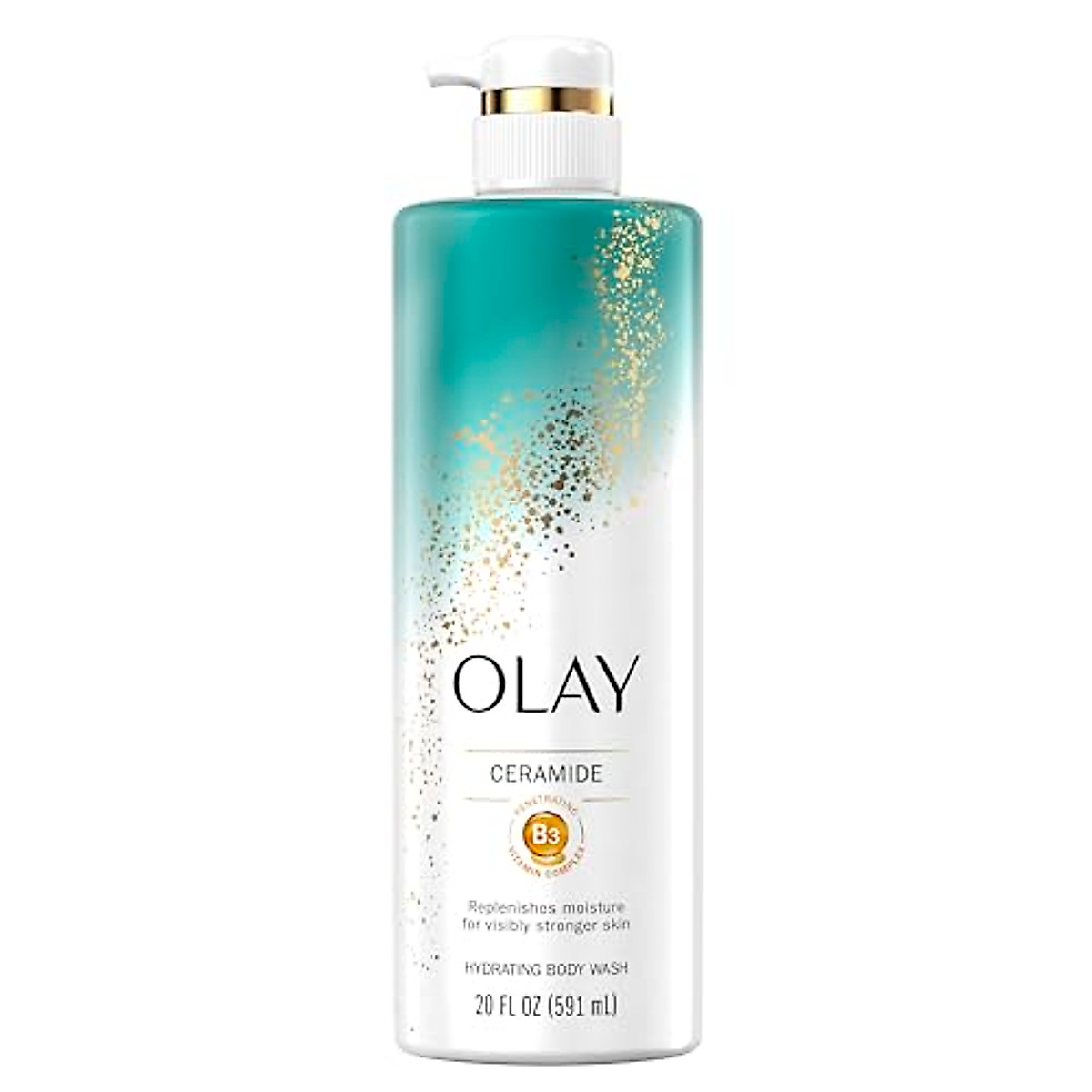 Olay Cleansing & Strengthening Women's Body Wash with Ceramide and Vitamin B3 Complex 20 fl oz (Pack of 4)