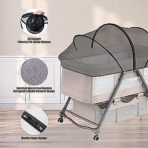 DUOMI Mosquito Net for Bassinet,Portable Bassinet Mosquito Net Cover,Bassinet Net Cover to Keep Pets Out.