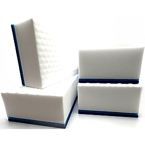 Pro-Graad 4 Pack XL Magic Sponge Eraser Cleaner, 6” x 3.5” x 2” Eraser Pads, Cleans Scuffs, Marks & Dirt from Kitchen, Bathroom, Boat Decks, Fiberglass, Aluminum, Gelcoat, Plastic, Vinyl & Metal