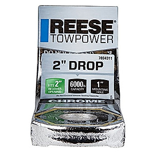 Reese Towpower 7034311 2" Drop Chrome Class III Interlock Ball Mount