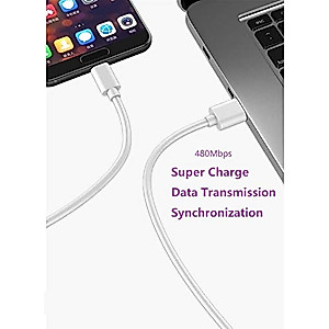 Super Charging Cable Replacement for Huawei P30 Pro 5A Supercharge USB Type C Cable, 3.3FT Super Fast Charge Type-C Cable for Huawei P20 Pro, Mate 20 Pro, Mate 10 Pro, P10 Plus, Mate 20 (White)