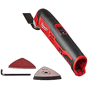 Milwaukee 2426-20 M12 12 Volt Redlithium Ion 20,000 OPM Variable Speed Cordless Multi Tool with Multi-Use Blade, Sanding Pad, and Multi-Grit Sanding Papers (Battery Not Included, Power Tool Only)
