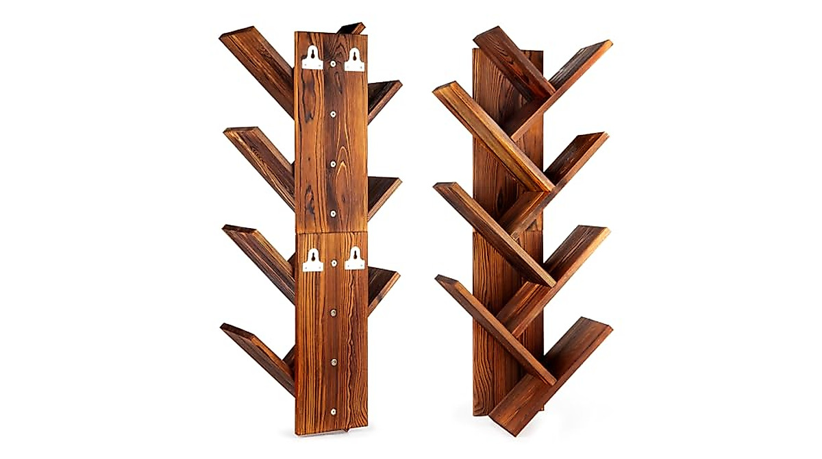 FreshDecor 7-Tier Tree Bookshelf Brown - Space-Saving & Stylish