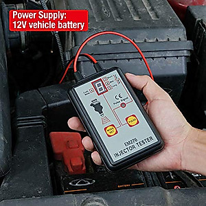 allsun em276 12V DIY Auto Fuel Injector Tester and Cleaner with 2 Adapters, 4 Pluse Modes Powerful Fuel System Vehicle Gasoline Pressure Diesel Short Circuit Protector