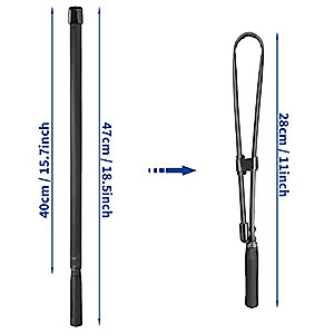 Bingfu Foldable CS Tactical SMA Female Ham Radio Antenna 2-Pack Dual Band VHF UHF 136-520MHz 18.5 inch Antenna for Kenwood Baofeng BF-F8HP UV-5R UV-82 BF-888S GT-3 Ham Two Way Radio Walkie Talkie