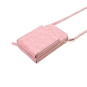 ISYSUII Crossbody Bags for Women for Samsung Galaxy S21 Plus Cell Phone Wallet Purse with Credit Card Holder Adjustable Shoulder Strap Leather Handbag Clutch for Women Girls Gift,Black