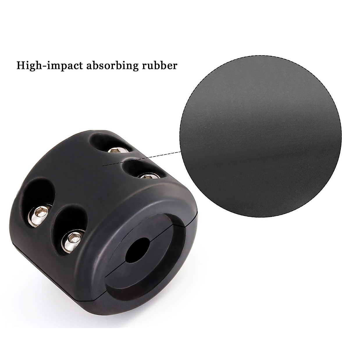 Winch Stopper for Cable. Truck UTV ATV Rubber Winch Cable Stopper, Protects Towing Hook, Synthetic Rope, Cable Line from Wear or Damage, Hawse, Bumper. Quick Installation with Tools. (black)
