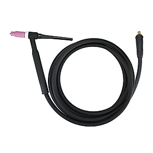 17 Series - 150 Amp - Air Cooled - TIG Torch - 12.5 feet 1-Piece Cable - INLINE Gas Dinse 10-25 Connector - (Welders with Gas Solenoid)