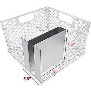 LavaLock Minion Method Bars for Oklahoma Joe's Firebox Basket - Stainless Steel Maze Bar Plate fits Most Other Charcoal Ash Baskets - 8 W x 5.5 D x 7.5 H - 2 Pack