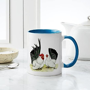 CafePress Japanese Black White Bantams Mug Ceramic Coffee Mug, Tea Cup 11 oz