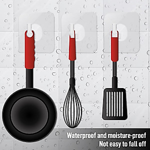 WLLHYF 12 Pack Self-Adhesive Small Wall Hooks Clear Square Plastic Strong Shower Pothook Heavy Duty Waterproof for Kitchen Bathroom Office Door Window Hanging Hat Towel Picture