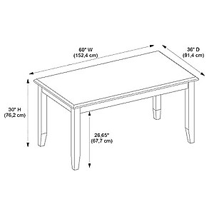 Powell Furniture Jane 5 Piece Dining Set, White