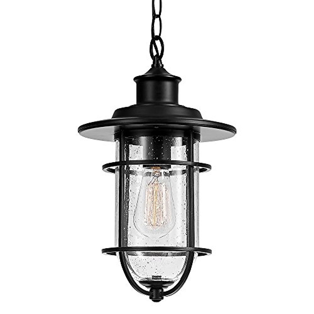 Globe Electric 44232 Turner Outdoor Pendant, Satin Black