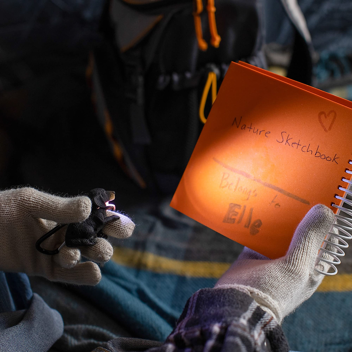 Big Discoveries WildLight Animal Carabiner Flashlight - Fun Mini Keychain Flash Lights for Kids, Nurses, Camping