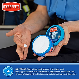 O'Keeffe's for Healthy Feet Foot Cream, Guaranteed Relief for Extremely Dry, Cracked Feet, Instantly Boosts Moisture Levels, 3.2 Ounce Jar, (Pack of 1)