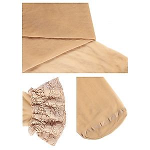 Boao 3 Pairs Women Thigh High Stockings Anti-skid Silicone Lace Stockings Silk Stocking Tights for Women and Girls Supplies, Color Set 1, M