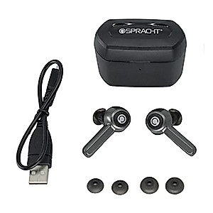 Spracht Zum Truly Wireless Bluetooth 5 Stereo Earbuds, Black (Zum-BT-TWS-2)