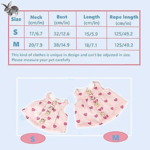 Guinea Pig Clothes,Rabbit Harness,Ferret Bunny Clothes with Pet Rabbit Harness and Leash Mini Hat Bag Cute Brooch for Kitten Small Animal Collars