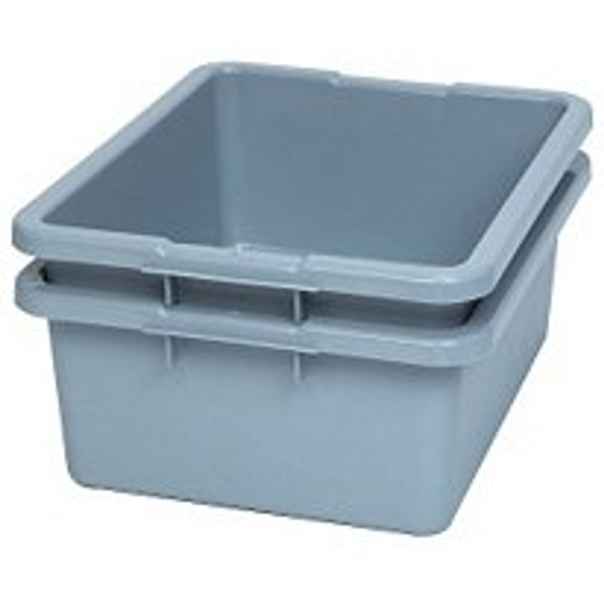 Rubbermaid Commercial Products Kitchen Bus Utility Box, Plastic, Gray, for Kitchen Service Restaurant Use (Pack of 2)