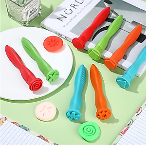 8 Pieces Triangle Grip Geometric Patterns Stampers Fun Paint and Dough Stampers DIY Textures Stampers for Kids Paint and Clay, Card Making, Educational, Learning, Decorating Supplies, 8 Patterns