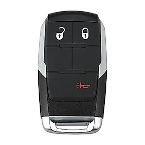 X AUTOHAUX Replacement Keyless Entry Remote Car Key Fob GQ4-76T 433Mhz for Ram 2500 3500 4500 5500 2019 2020 2021 3 Buttons with Door Key