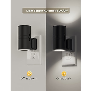 L LOHAS LED Night Light, Bright Night Light, Night Lights Plug into Wall, 5000K Daylight White, Dimmable Night Lights with Light Sensor, Decorative Night Lights for Hallway Bathroom Kitchen, 2 Pack