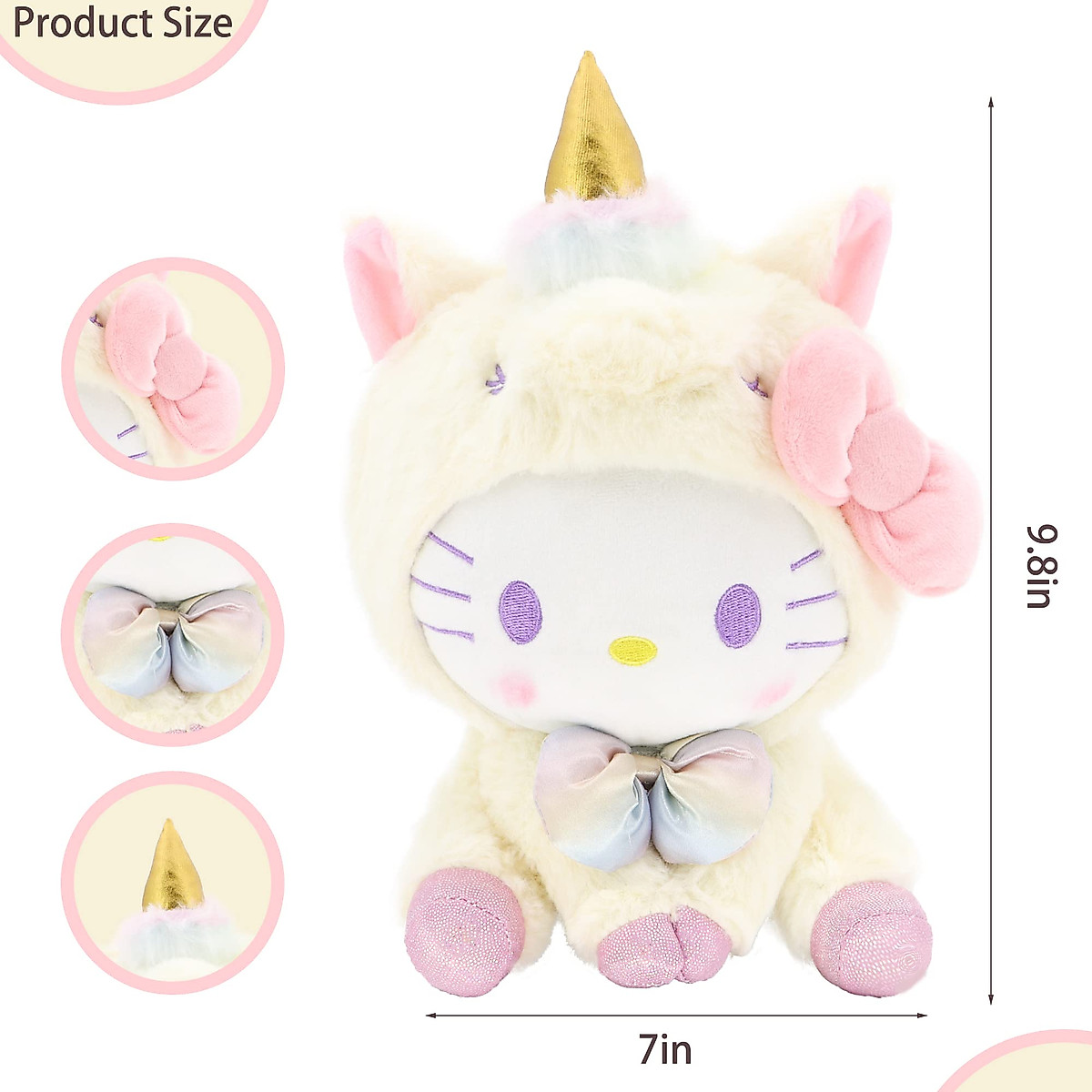 Kawaii Plush Dolls,Cute Plush Dolls,Cartoon Stuffed Animals Plush Toy Anime Kawaii Cute Soft Plushie Appease Girls Doll Toys Gifts (D)