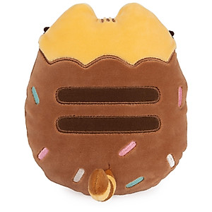 GUND Pusheen Chocolate Dipped Cookie Squisheen, Stuffed Animal for Ages 8 and Up, Brown/Yellow, 6”