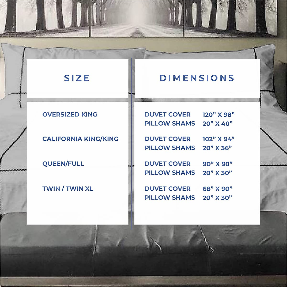 Kotton Culture 3 Piece Luxe Geo Geometric Duvet Cover Set with Zipper Closure & Corner Ties 100% Egyptian Cotton Plush Modern 600 Thread Count (Silver, King)