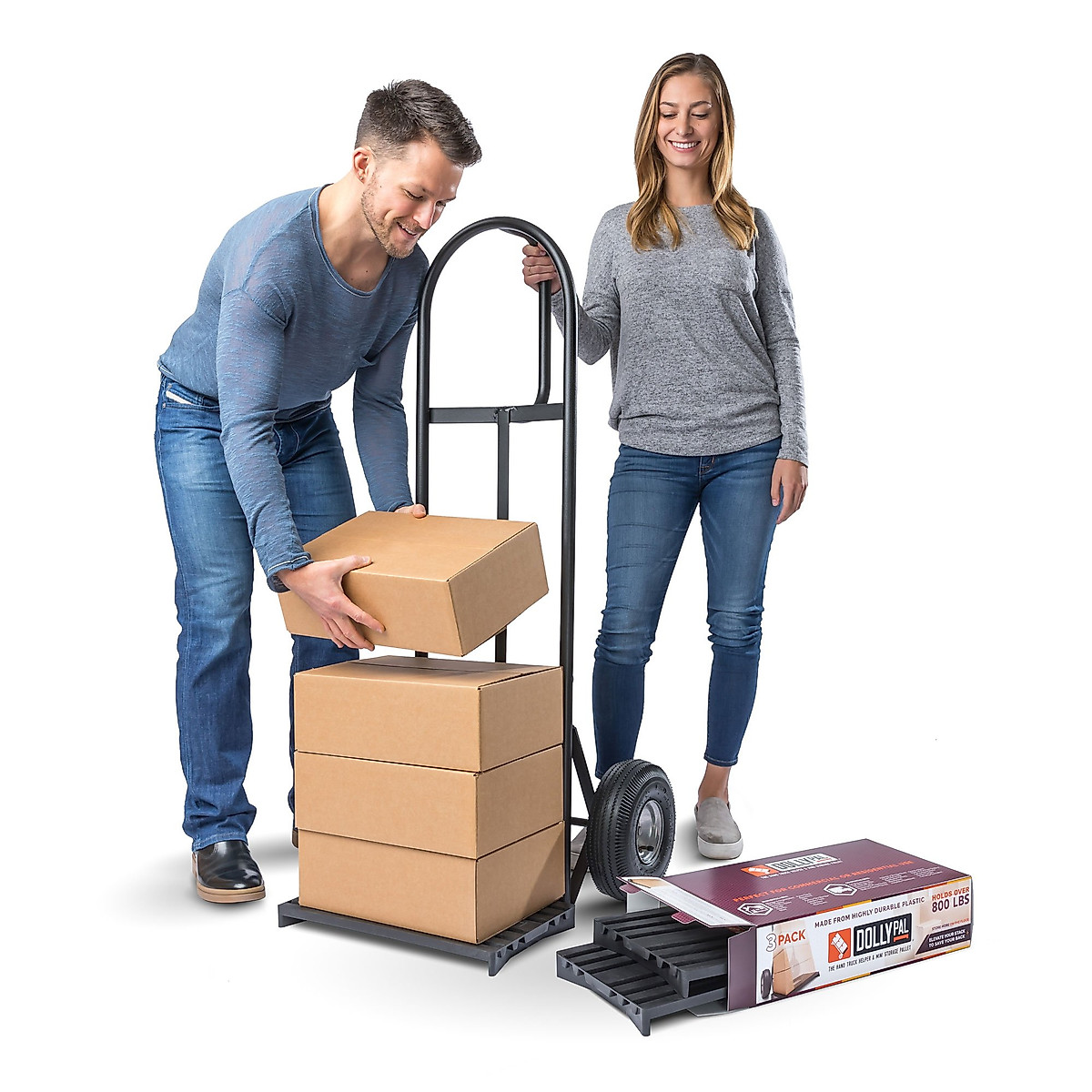 Dolly Pal Hand Truck Helper and Mini Storage Pallet 18" x 10" x 1.5" (Single)