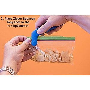 ZipSealer- The Original Zipper Lock Bag Sealer. The Easiest & Fastest Way To Seal Zipper Lock & Zip Top Bags. Patented. (Green)