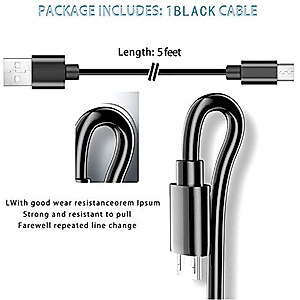 Micro USB Cable Charger Cable Charging Cord Wire Compatible for HyperX Cloud Flight, Corsair Void Void Pro HS70 HS70 Pro K63,Razer BlackShark V2 Pro,Turtle Beach Headsets Stealth 520 600 700 Headphone