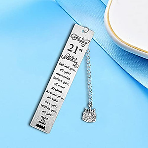 Bookmarks Birthday Gifts Inspirational Bookmarks 21st Birthday Gifts for Women Men Motivational Bookmark Book Page Markers Birthday Presents Behind You All Your Memories (21st)
