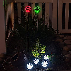 iHeartDogs Paw Print Solar Stake Lights - 'Pathway To My Heart' Garden Stake Lights (Set of 2)