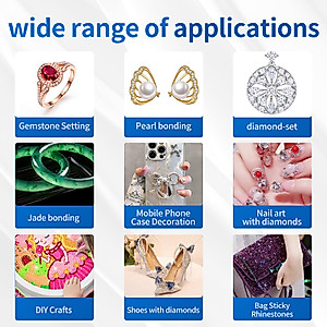 Cerca de b7000 Jewelry Glue，for DIY Crafts, Jewelry, gem,Pearl，Earring，Bracelet，Gold，Silver，Metals,Rhinestone，etc. High-Strength Glue, Waterproof, Clear, with Precision tip, 2 oz.