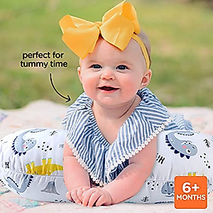 Plushii Nursing Pillow, Breathable Nursing Pillows for Breastfeeding, Breast Feeding Pillows for Mom, Breastfeeding Pillows for Bottle Feeding, Tummy Time, Sitting Support - Dinosaurs World