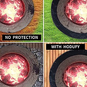 Fire Pit Mat 24'', 4-Layer Fireproof Mat, Deck Protector, Fire Pit Accessories, Burn Barrel, Under Grill Mat, BBQ Mat, Patio Shield, Fire Retardant Base Pad for Outdoors