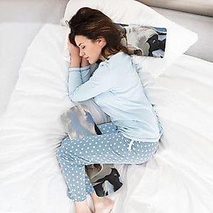 xigua Milk Cow Neck Roll Pillow for Neck Relief with Removable Washable Cover - Memory Foam Round Cylinder Bolster, Ergonomically Designed for Head, Neck, Back, and Legs