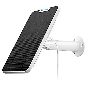 [Updated Version] 4W Solar Panel Charging Compatible with Eufycam 2C/2C Pro/E40/E20/2/2 Pro/E, with 13.1ft Waterproof Charging Cable, IP65 Weatherproof,Includes Secure Wall Mount (White)