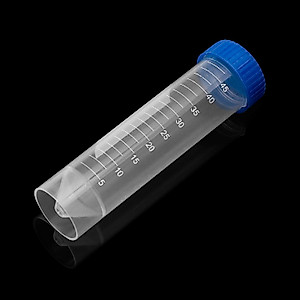 50ml Plastic Centrifuge Tubes with Screw Cap, CertBuy 50 Pack Self-Standing Plastic 50ml Test Tube Polypropylene Conical Tubes with Cap, Graduated Marks