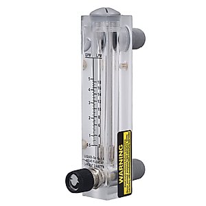 0.5-5GPM Panel Type Water Meter Adjustable Liquid Flowmeter ZG1/2in Male Thread ZG1/4in Female Thread Water Meter